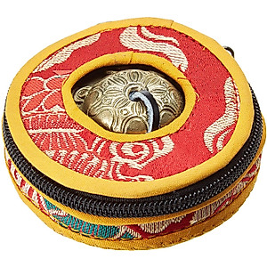 Tibetan Tingsha Meditation Bell - Om Mani Padme Hum Beautifully Embossed on the Surfaces - Hand Tuned & Crafted in Nepal