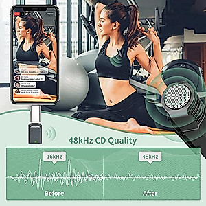 Lewinner Wireless Lavalier Microphone for Computer, iPhone, iPad, Android, Laptop, Speaker, 48KHz Plug & Play Lapel Mic for YouTube, Facebook, TikTok, Vlog, Zoom - Noise Reduction/Auto Sync
