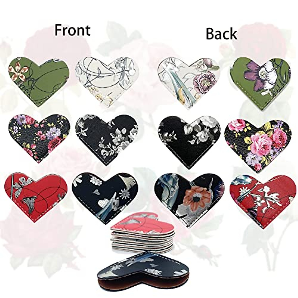 Leather Heart Bookmark,6PCS Corner Bookmarks Cute Flower Page Book Marks Handmade Reading Accessories for Women Kids Book Lovers