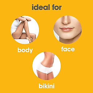 Nad's Wax Strips Kit Natural All Skin Types Wax Hair Removal For Women, 6 Face Wax Strips + 20 Body Wax Strips + 6 Bikini Wax Strips + Post Wax Oil