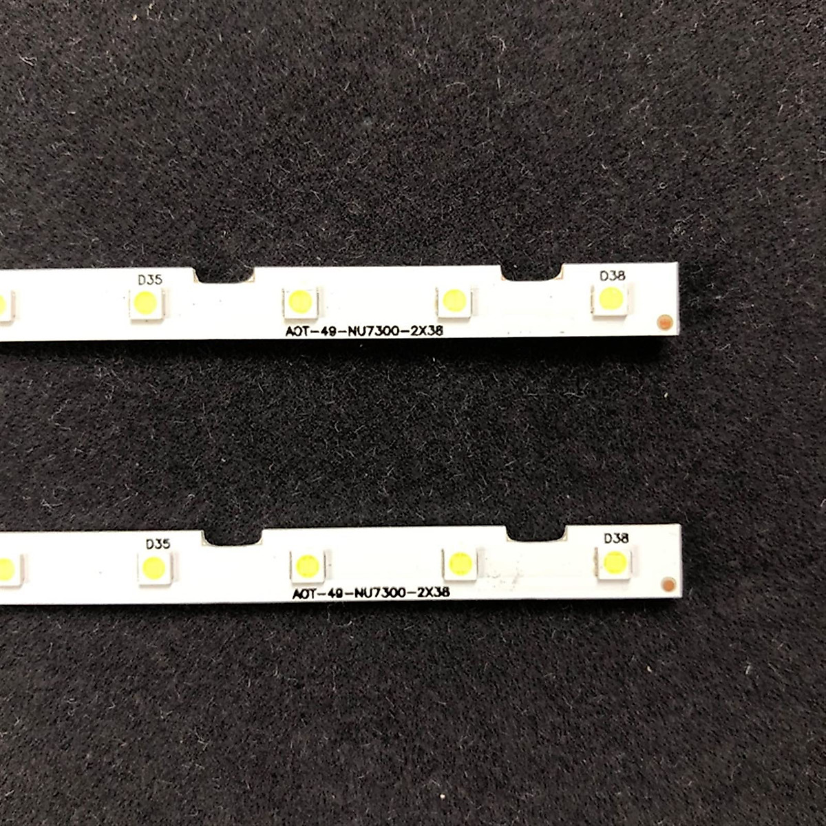 SBOJI 2 PCS/Set 38 LED Backlight Strip 49" TV AOT_49_NU7300_NU7100_2X38_3030C_d6t-2d1_19S2P Rev. V4 UE49NU7140 UE49NU7100 Fit for Samsung Light Strip
