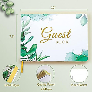Tiankool Elegant Funeral Guest Book - Memorial Service Guest Book-Celebration of Life Guest Book for Funeral Sign in - Memory Book for Funeral Guest Registry-134 Pages,10" x 7",Hardcover