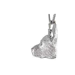 SC SWICK CREATIONS German Shepherd Dog Head 925 Sterling Silver Pendant