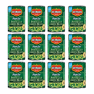 Del Monte Petite Cut Green Beans, 14.5 Oz, (Pack Of 12)