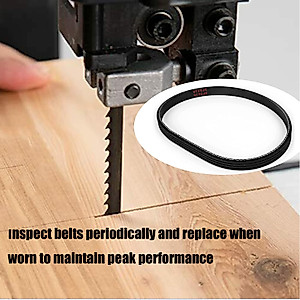 119214000 BandSaw Drive Belt for Craftsman 10 Inch Band Saw 1/3 HP Motor 1-JL22020003 119.214000 124.214000 351.214000 (Ribbed Belt) - 2 Pack