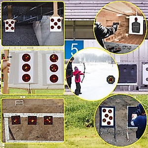 DECYOOL Shooting Targets, 3 Inch Splatter Paper Targets Self Adhesive Targets Stickers, Round Fluorescent Yellow Reactive Targets for Pistol, Rifle, BB Gun, Airsoft Shooting Outdoor and Indoor