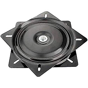 Beilay 8" Black Heavy Duty Painted Square Turntable 360 Degree Rotating Iron Turntable