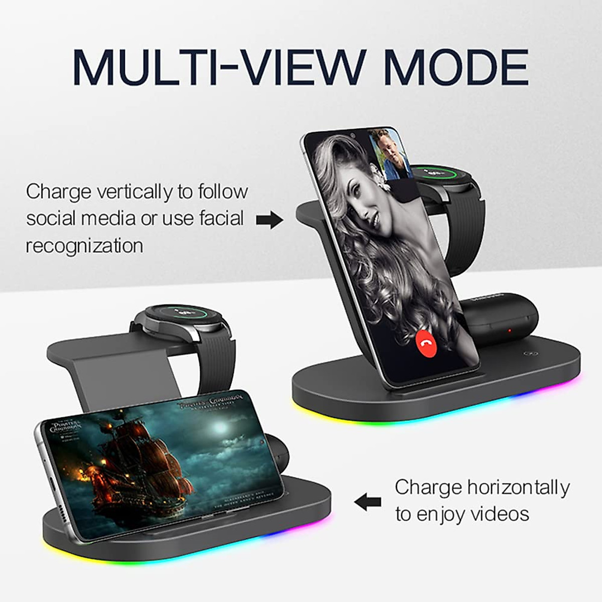 Wireless Charger Station (Black)