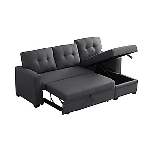 FAVSH Sofa-Abolished, 82", Dark Gray