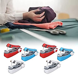 Mini Sewing Machine, Handheld Portable Hand Sewing Machine Handheld Sewing Machine Anti Rust Mini Portable Stitch Stapler for Home Outdoor Travelling