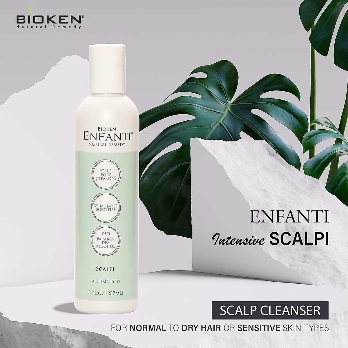 Bioken Enfanti Intensive Scalpi Scalp Cleanser – Cream Type 8 oz Deep Cleanse Soothes Dry Skin Scalp Care Removes Excess Sebum Promote Hair Growth