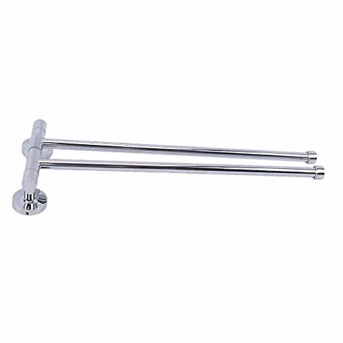 LIRUXUN Stainless Steel Brushed Towel Rack， Bathroom Towel Bars Swivel Towel Rail， 2 Arm Wall Mounted Hand Towel Rack Holder