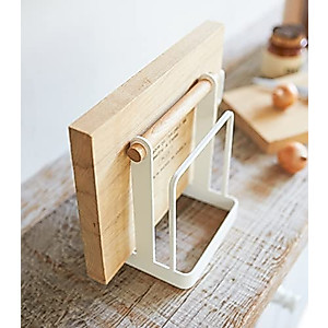 Yamazaki Home Cutting Board Stand, Water Resistant, No Assembly Req, White, One Size