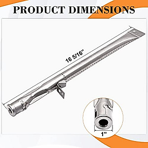 Adviace Grill Replacement Parts for Brinkmann 810-6680-S 810-4580-S 810-4580-SB 810-3751-F 810-3752-F 810-4580-F, Replacement Brinkmann 810-4580-S Burner Tubes 810-6680-S Gas Grill Burner, 6-Pack