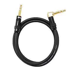 Audio2000's C26003 3 Ft 1/4" TRS Right Angle to 1/4" TRS Cable