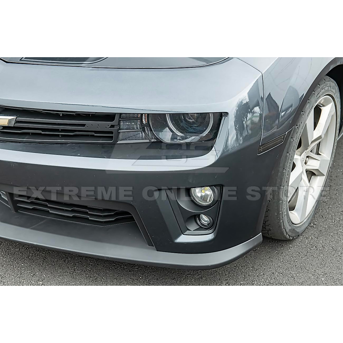 Replacement For 2010-2013 Chevrolet Camaro | ZL1 Style Front Replacement Bumper Cover Upper Lower Grille With Fog Lights