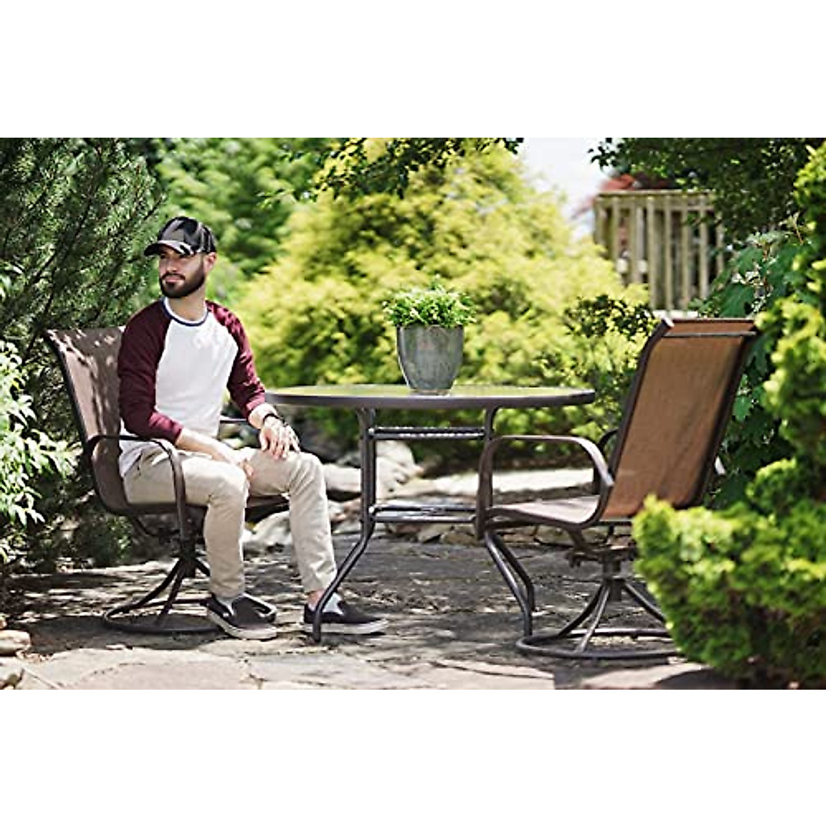 Sienna Swivel Rocker (SET OF 2) Espresso Finish 'Brown'