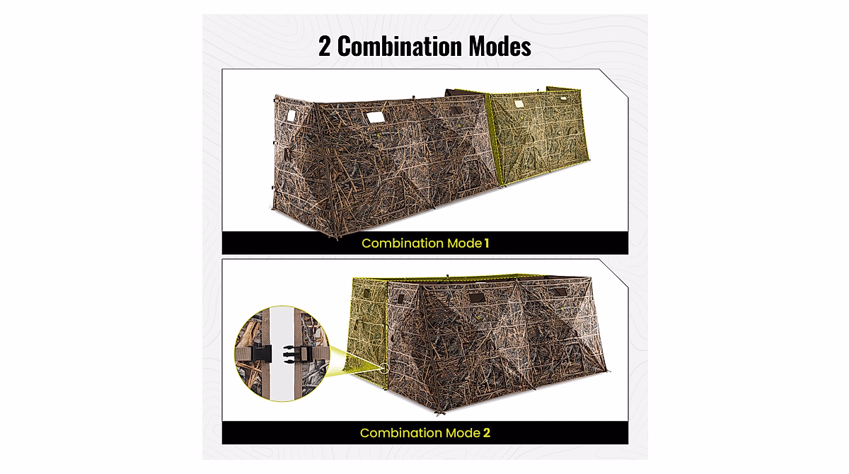 TIDEWE Hunting Blind Panel with Carrying Bag, 3-4 Person Pop-up ...