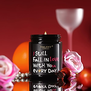 Anniversary Candle Gifts, Natural Soy Candle for Men Women, Birthday, Ideal Gift for Christmas Valentine's Day, Warm Night Scented Candles