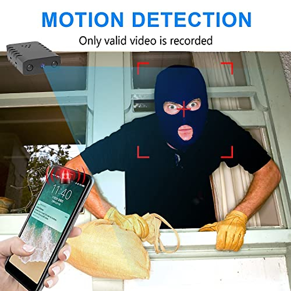 Battery Baby Monitor Wireless WiFi Camera, HD1080P Wireless Security Camera,Portable Surveillance with Night Vision,Motion Detection,Cloud Storage Remote Viewing for Security with iOS Android APP