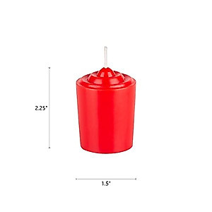 Mega Candles 12 pcs Unscented Red Votive Candle, Hand Poured Wax Candles 15 Hours 1.5 Inch x 2.25 Inch, Home Décor, Wedding Receptions, Baby Showers, Birthdays, Celebrations, Party Favors & More