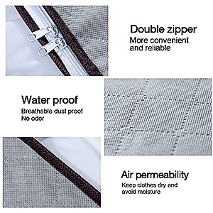 Clothes Storage Bag foldable Linen Zippered Storage Bag for Closet, Pillow, Clothes, Bag Storage Containers