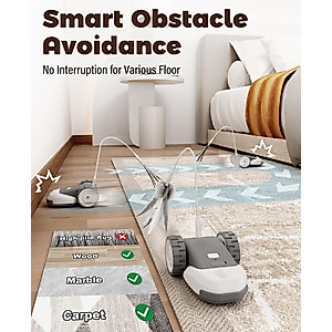 CYROS 3-in-1 Interactive Cat Toy - 2-Speed Automatic Moving Mouse Cat Toys Self Play with 2pcs Hanging Feather String Ribbon and Wiggly Silicone Mice Tail for Bored Indoor Adult Cats Kittens