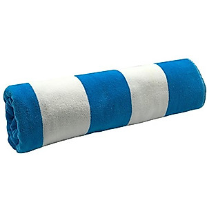 La Calla Cabana Beach Towel - 100% Terry Velour Cotton Turkish Towels - 35 Inches by 60 Inches Plush Soft and Comfortable and Extremely Absorbent; - Eco Friendly (1 Towel, Aqua)