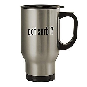 Knick Knack Gifts got sorbi? - 14oz Stainless Steel Travel Mug, Silver