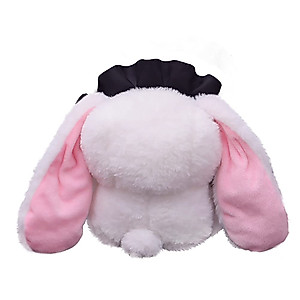 SUVCOTIN Women Plush Bunny One Shoulder Crossbody Bag Lolita Rabbit Bag for Kids Gift, Black