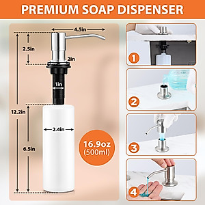 Homikit Touchless Kitchen Faucets with Pull Down Sprayer & Soap Dispenser, Automatic Motion Sensor Smart Faucet for Kitchen Sink, Brushed Nickel Single Handle Stainless Steel Faucet for Farmhouse RV