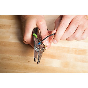 Greenlee 1955-SS Stainless Steel Wire Stripper for 10-18 AWG Solid and 12-20 AWG Stranded, Heavy-Duty Stripper, Cutter, and Crimper Tool