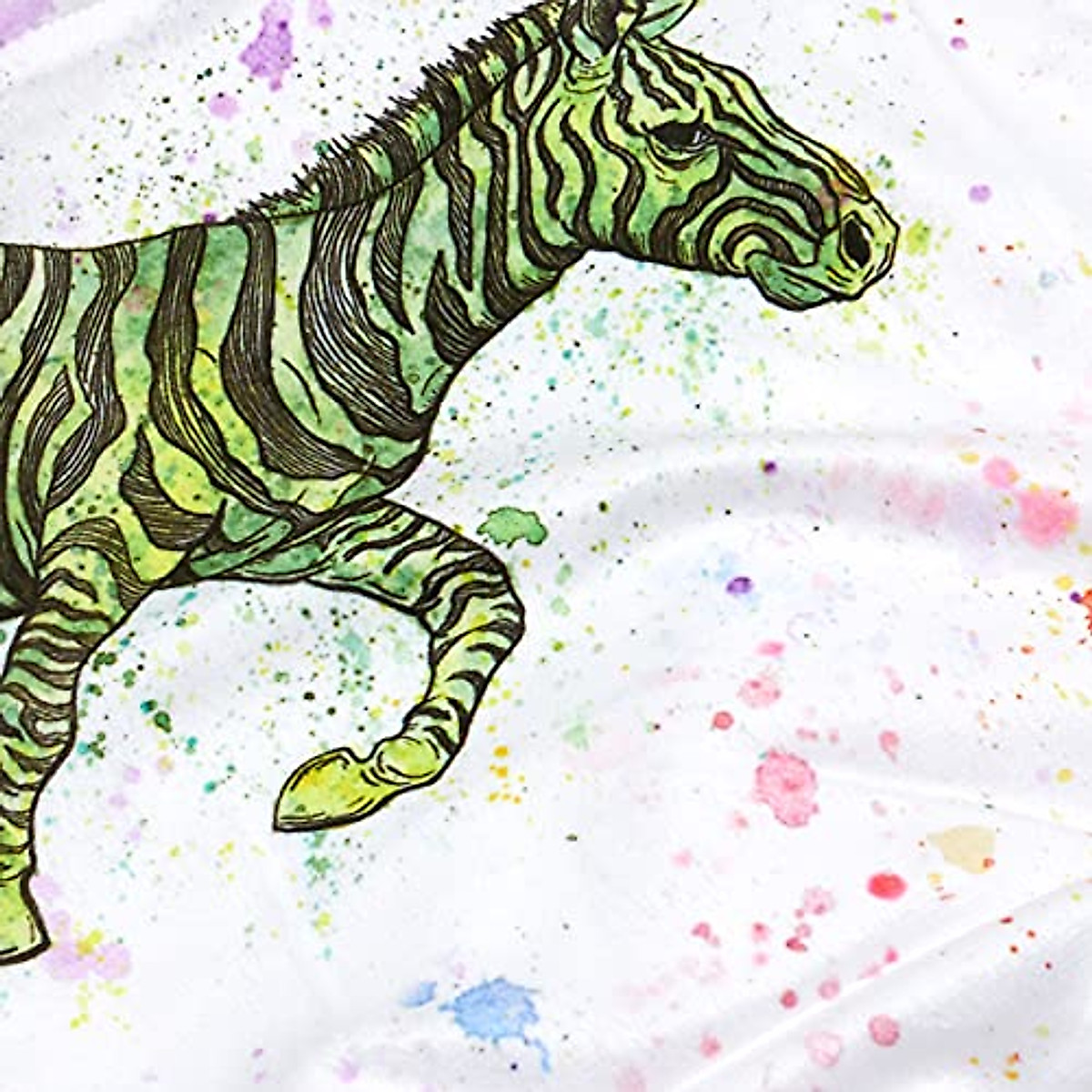 Colorful Animal Baby Blanket | 30 x 40 Inch | Extra Soft Minky Fleece | Unique Watercolor Design