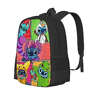 Cute Stitch Laptop Backpack Cartoon Anime 3d Printed Backpacks For Adults Travel Camping Hiking Daypack Multifunctional Shoulder Bag