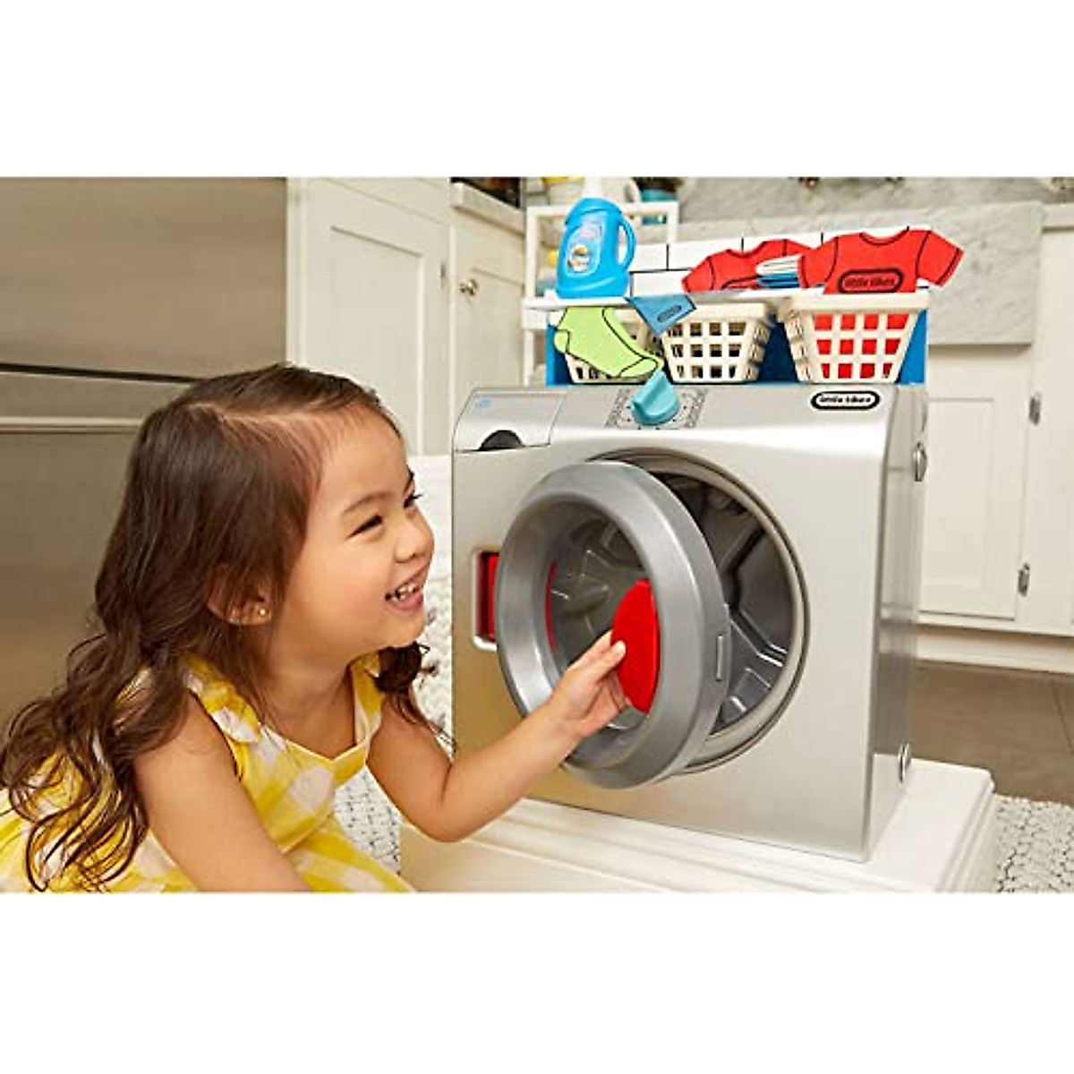 Little Tikes First Washer Dryer - Realistic Pretend Play Appliance for Kids, Interactive Toy Washing Machine with 11 Laundry Accessories, Unique Toy, Ages 2+