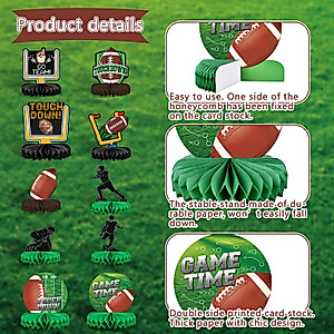 Gatherfun 10PCS Football Party Decorations Football Table Centerpiece Football Honeycomb Centerpieces Table Toppers for Football Birthday Party Football Gameday Tailgate Party Supplies