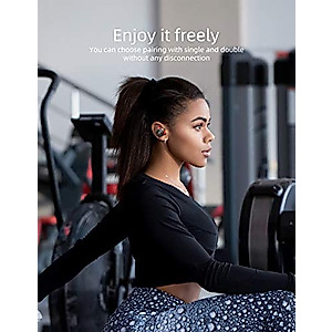 MIFA True Wireless Earbuds, X11 in-Ear Bluetooth 5.0 Headset, IPX7 Waterproof Sport Headphones Earphones APTX, 100 Hrs Playtime, CVC8.0 Mic for Phone Call, Red & Black