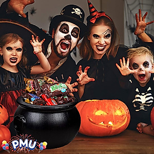 PMU Halloween Cauldron - Blow Mold Plastic Party Accessory - Candy Holder for Kids - Halloween Party Favors & Supplies - 10 Inch Black Pkg/1