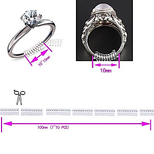 Coopache 2 Styles Invisible Ring Size Adjuster for Loose Rings – Ring Guard, Ring Sizer, 11 Sizes Fit for Man and Woman Ring