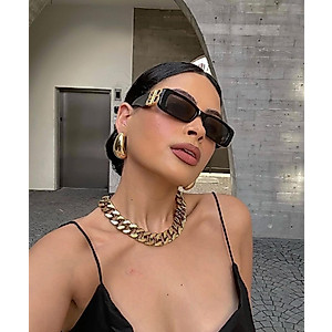 Kenneth Jay Lane Polished Gold Long Tapered Hoop Clip Earrings (Wide Clip Hoop - Large)