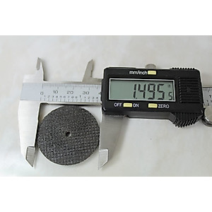 TEMO 100 pc 1-1/2 Inch Reinforced Fiberglass Cutoff Wheel Disc with Two 1/8 Inch Mandrel, for Dremel Rotary Tools