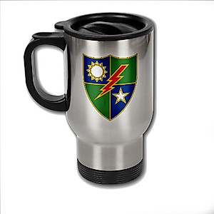 ExpressItBest Stainless Steel Coffee Mug with U.S. Army 75th Ranger Regiment (Airborne) insignia