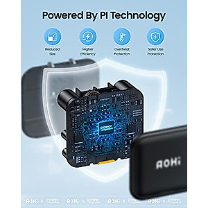 USB C Charger, AOHI 40W Fast Charger Adapter 2-Port Type-C PD Wall Charger Foldable Power Adapter for iPhone 14/Plus/Pro/Pro Max 13/Mini/Pro/Pro Max /12, Galaxy, Pixel 5/4/3, iPad Pro/Air, Black
