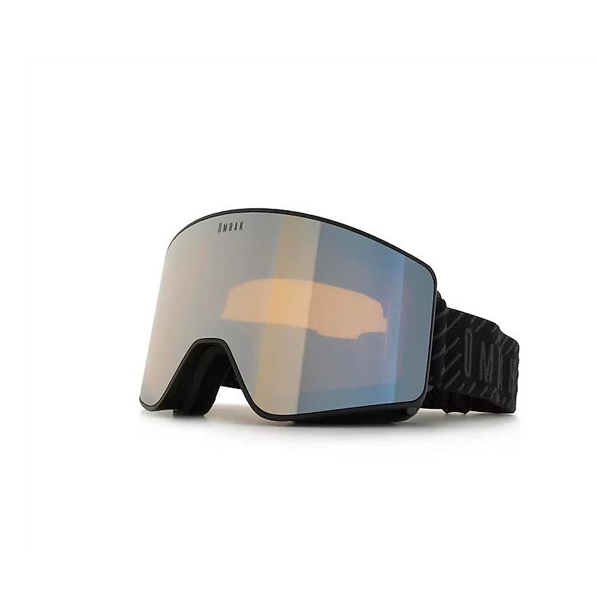 Ombak Ski Goggles - Sumatra 2.0 Black Frame & Orange Mirror Lens - Ski/Snowboard Goggles for Men, Women & Youth