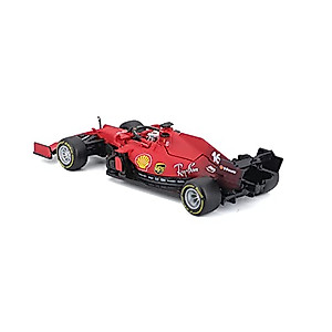 Bburago B18-36828L 1:43 F1 2021 Ferrari SF21 with Helmet Leclerc, Assorted Designs and Colours