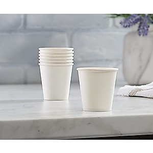 Prestee 1000 Pack 3oz Small Paper Cups - Disposable Paper Cups, Paper Coffee Cups for Espresso Hot Cups, Disposable Mini Bathroom Cups, Disposable Mouthwash Cups, Small Snack Cups for Water Small Cups
