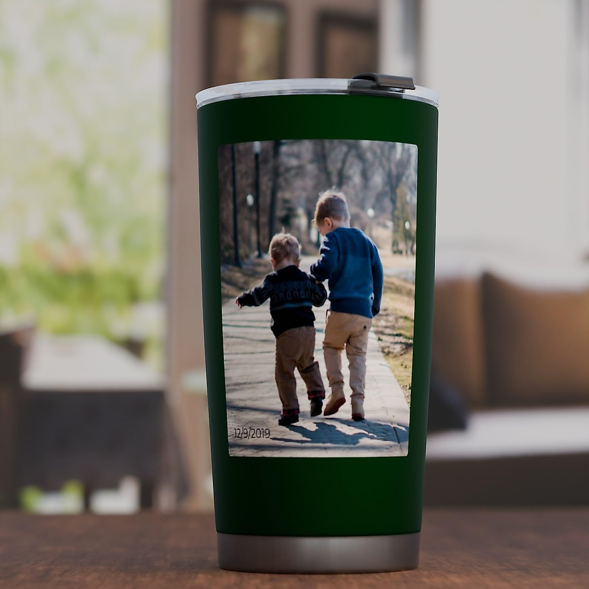 Guldtakiss Customized 20 oz Stainless Steel Tumbler - Personalized Travel Mug with Photo, Name - Special Birthday, Gift for Family, Friends - Double-Walled Vacuum Insulated Stainless Steel Cup