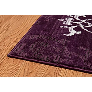 United Weavers Dallas Countess Accent Rug – Lilac, 2x3, Transitional Indoor Area Rug with Abstract Medallion Pattern, Jute Backing
