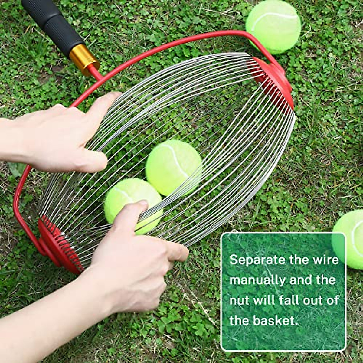 Cooltop Large Nut Gatherer, Nut Picker Rolling Acorn Picker Upper,Adjustable Lightweight Outdoor Manual Tools,Collect Walnuts,Acorns,Hickory Nuts,Golf with 1.5Gallon(Large)