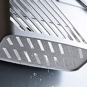 UUJOLY Plastic Organizer Storage Baskets with Handles Storage Bins Organizer for Bathroom and kitchen Shampoo, Body Wash, Shower Essentials, Makeup (Gray)